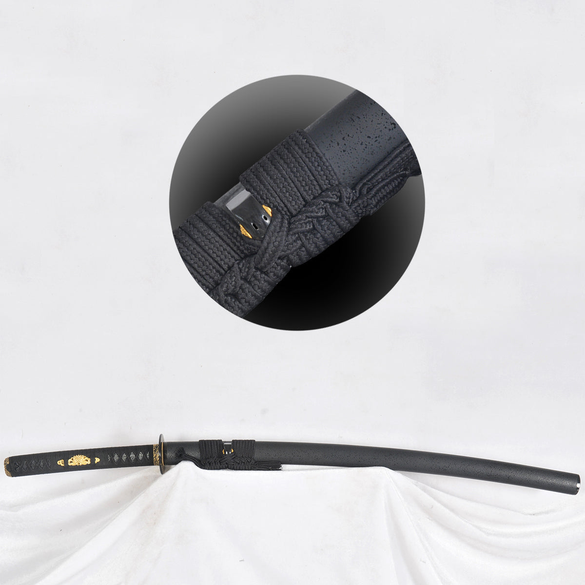 Hand Forged Japanese Samurai Katana Sword Honsanmai 1095 Steel+Folded Steel Full Tang - COOLKATANA