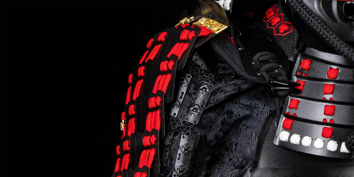 Handcrafted Black & Red Samurai Armor Set – Full-Size Wearable Yoroi ...