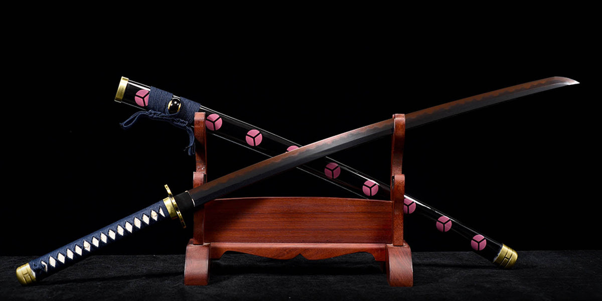 One Piece Zoro Shusui Katana Sword Clay Tempered Samurai Sword– COOLKATANA