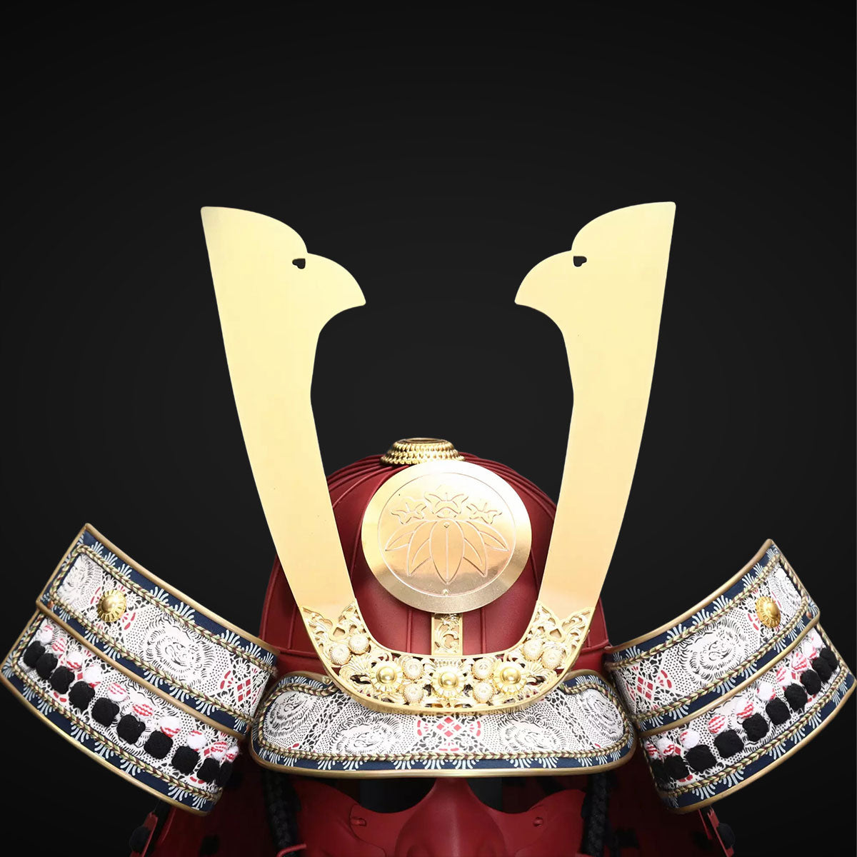 Handmade Life-Size Yoroi，Red Arima Clan Samurai Armor Set with Kuro Ku ...