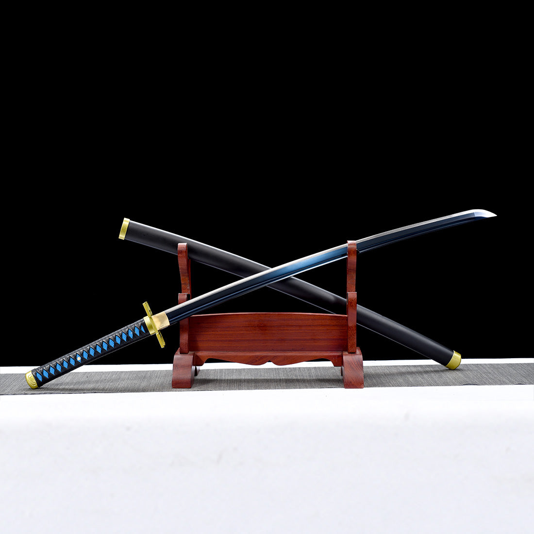 1060 High Carbon Steel Black Demon Slayer Muichiro Baby Bule Katana ...