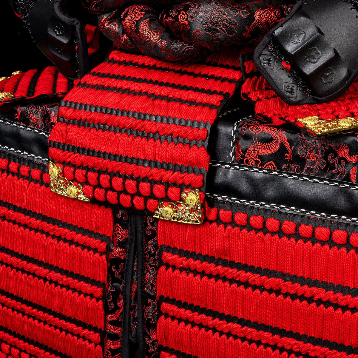 Handmade Kachi Red & Black Oda Clan Samurai Armor, Life Size Yoroi ...