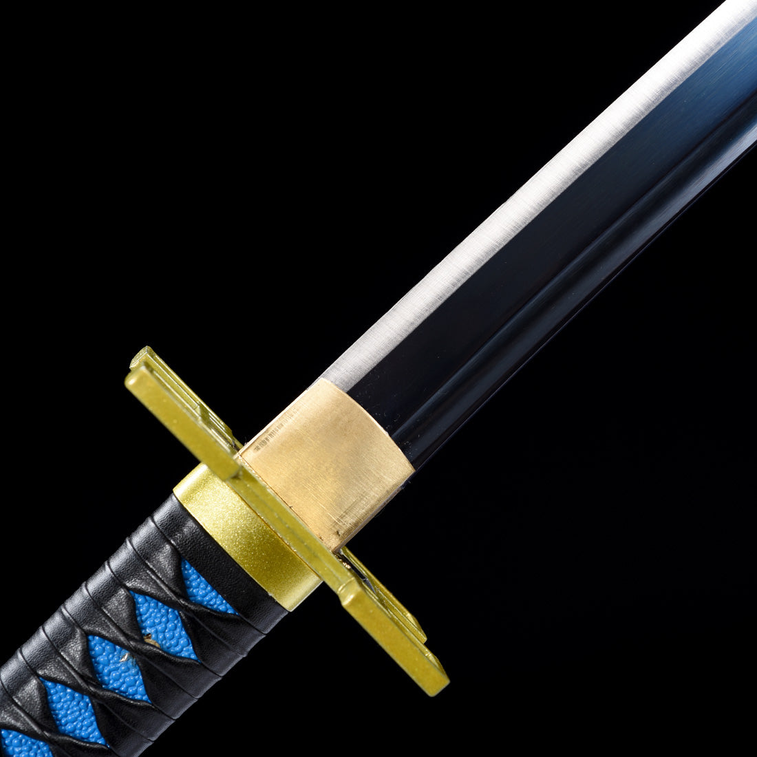 1060 High Carbon Steel Black Demon Slayer Muichiro Baby Bule Katana ...