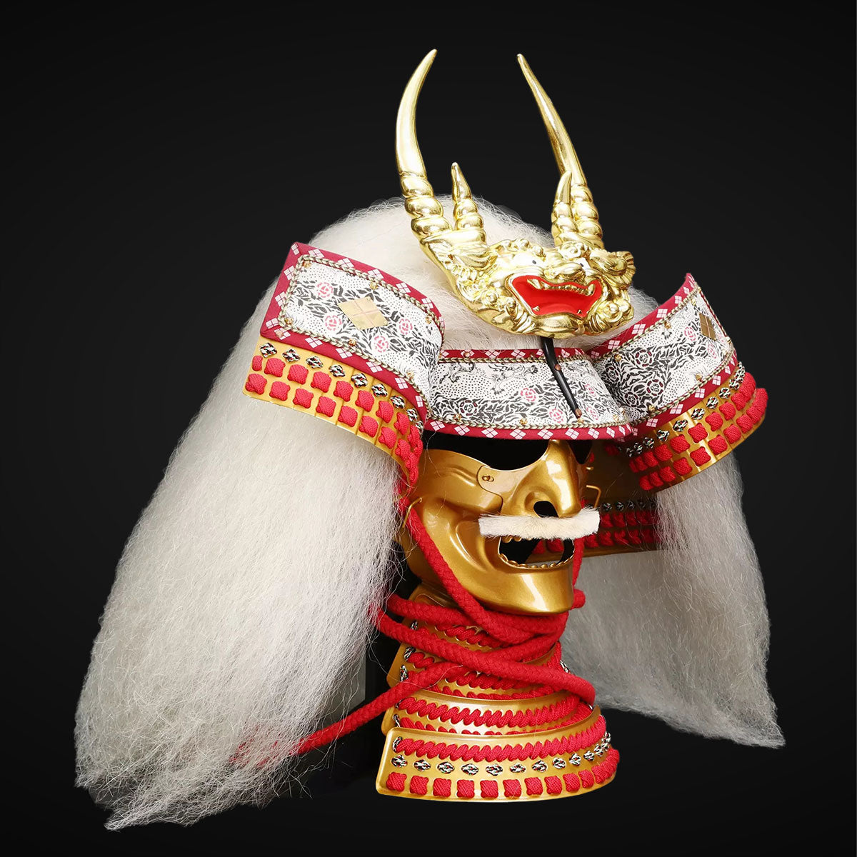 Handmade Life Size Yoroi,Golden Takeda Clan Samurai Armor with White Y ...