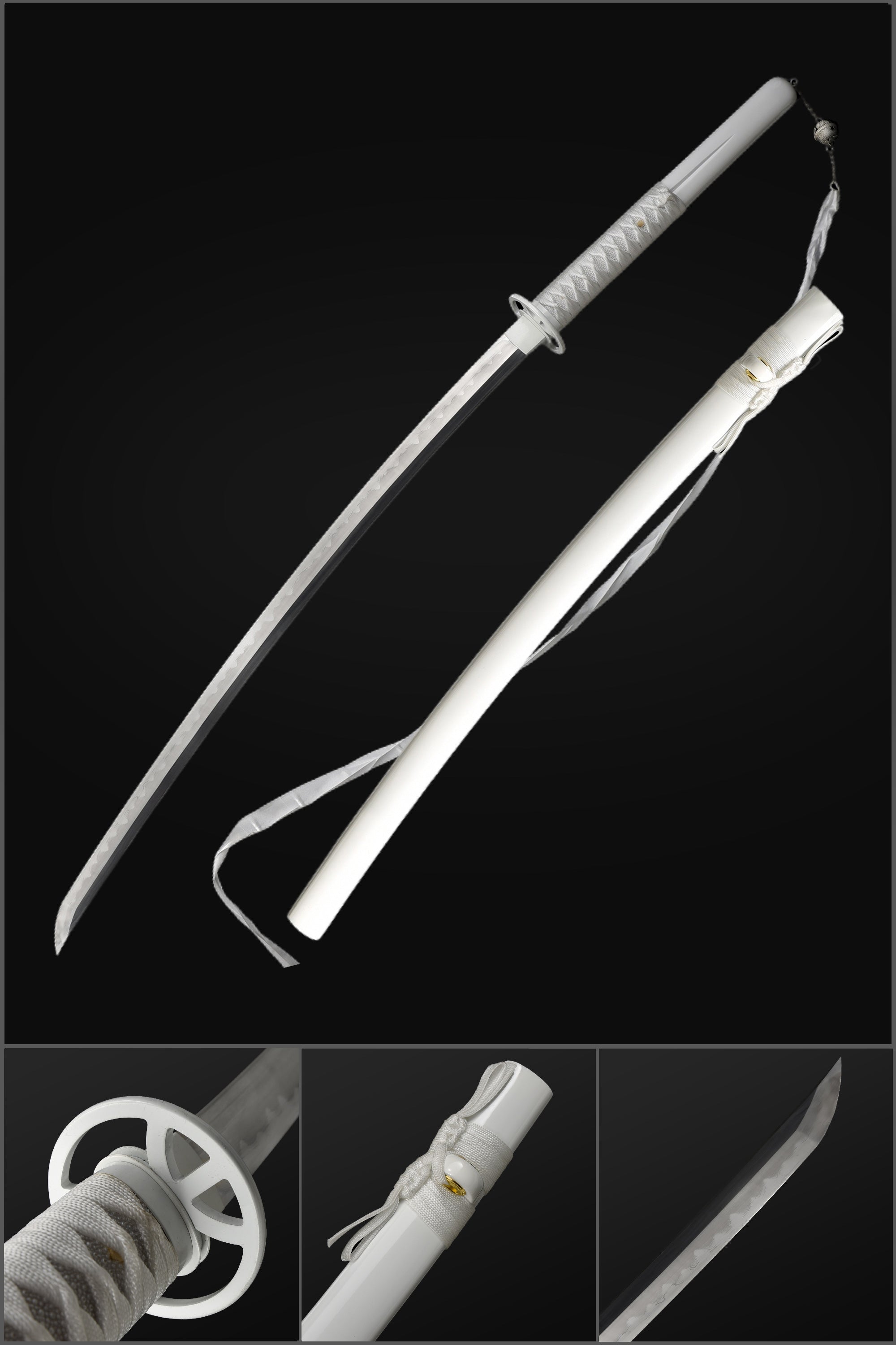 Hand Forged Anime Bleach Rukia's Katana Sword Sode No Shirayuki ...