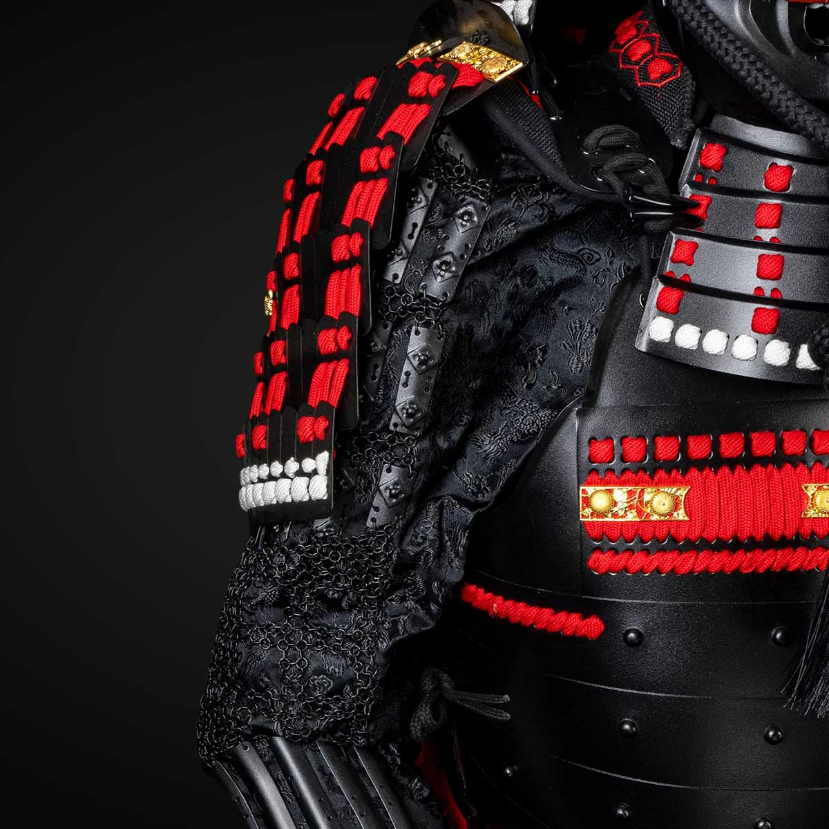 Handmade Black and Red Japanese Samurai Armor Set - Life-Size Yoroi ...