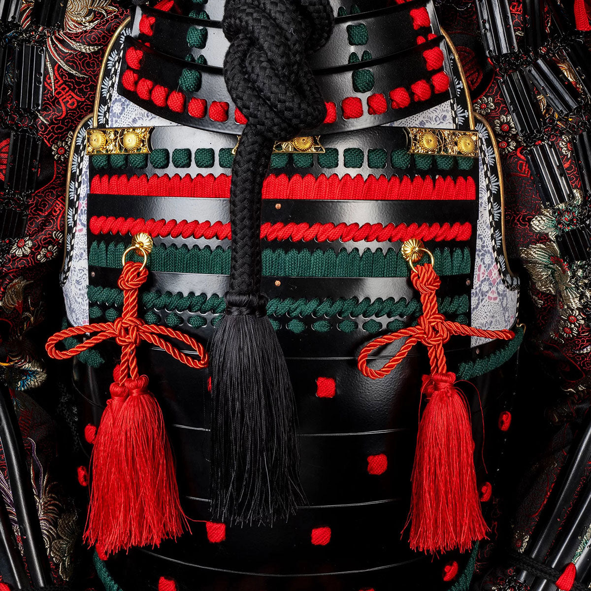Handmade Oda Clan Red & Black Samurai Armor, Life-Size Yoroi with Helm ...