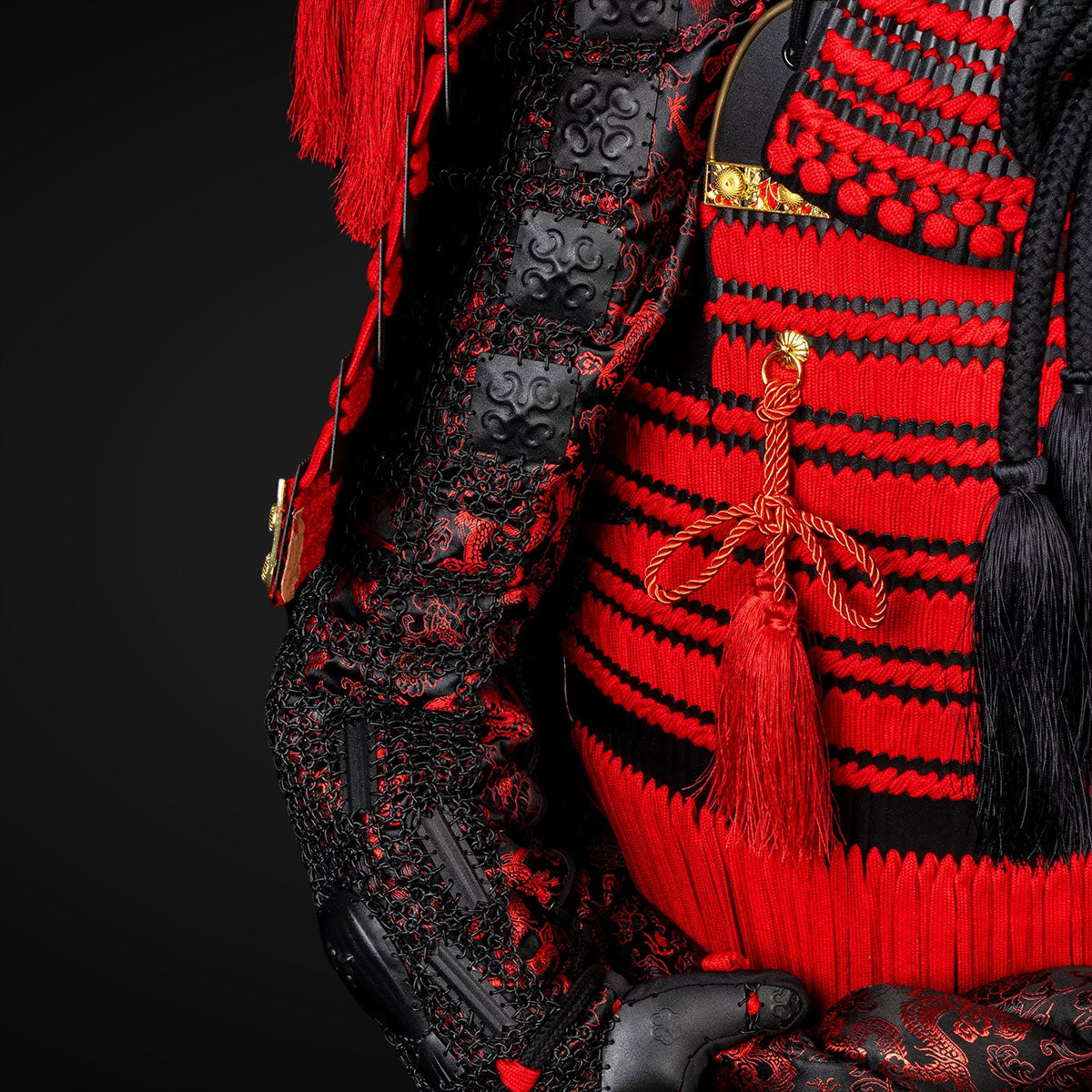 Handmade Kachi Red & Black Oda Clan Samurai Armor, Life Size Yoroi ...
