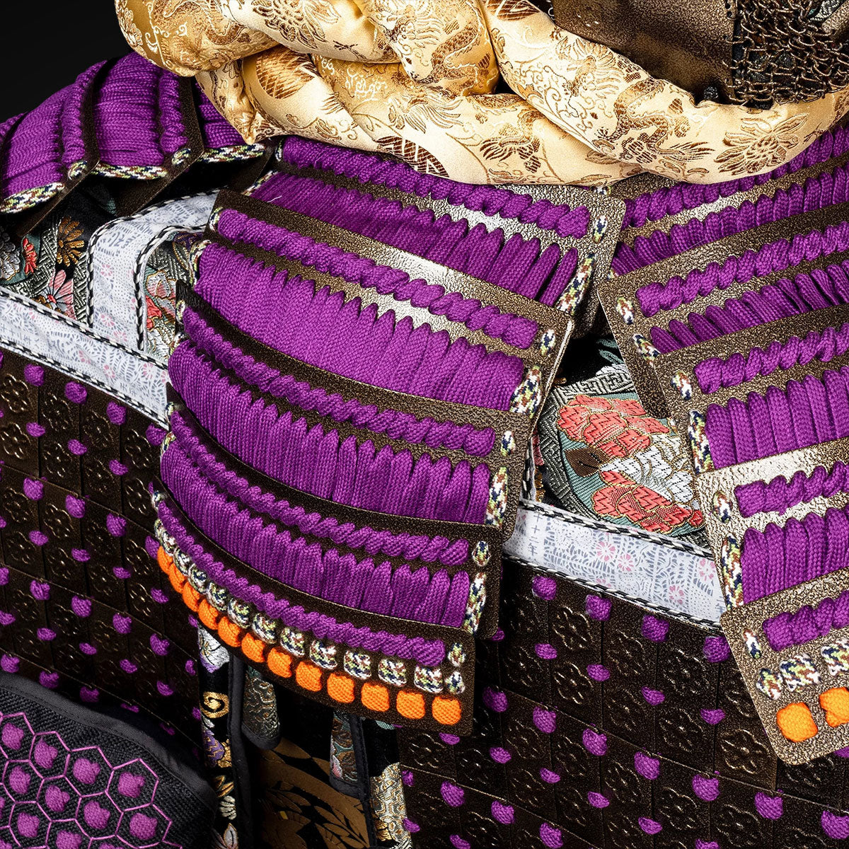 Handmade Life-Size Yoroi,Oda Clan Kachi Brown & Purple Samurai Armor ...