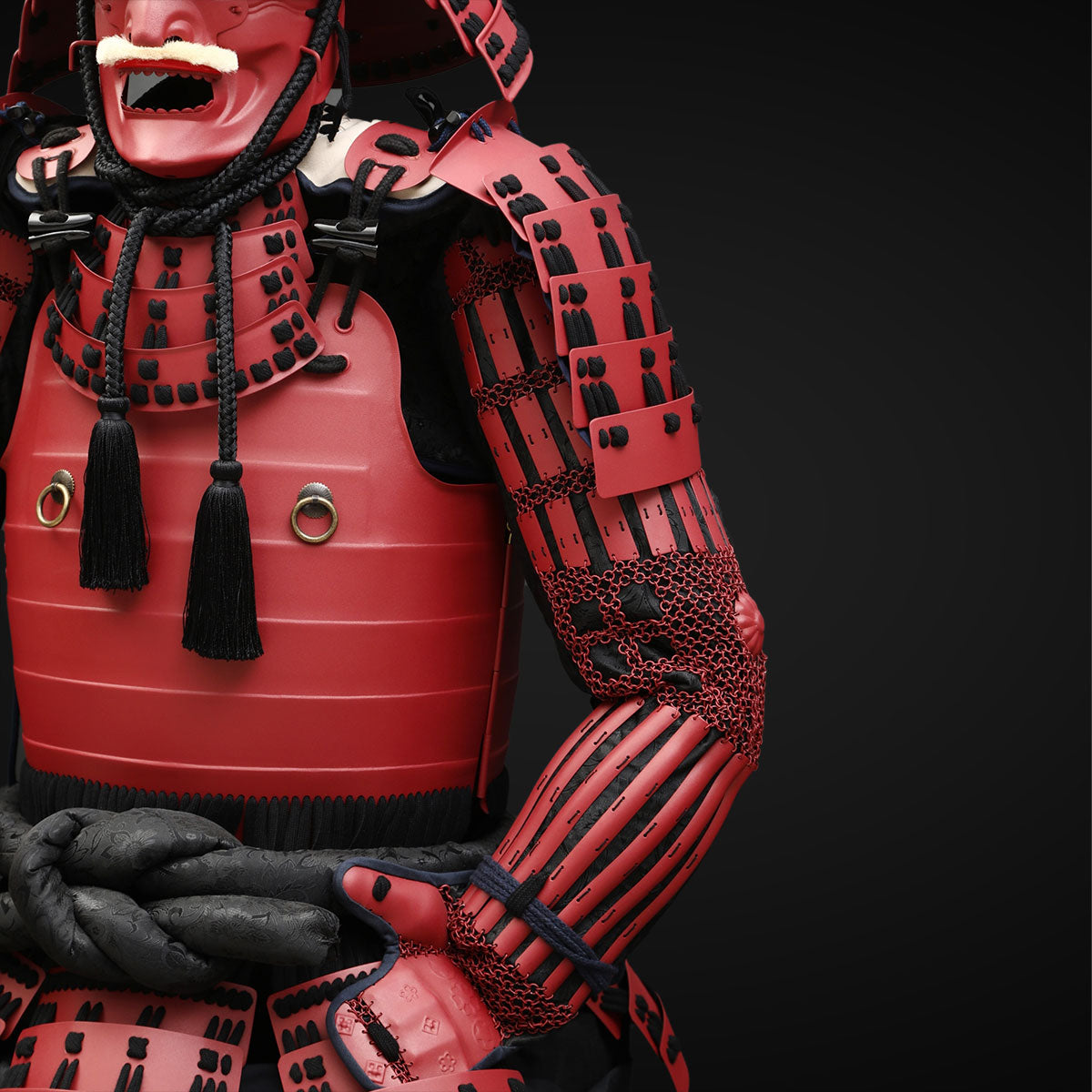 Handmade Life-Size Red Iyozane Japanese Samurai Armor Yoroi | COOLKATANA