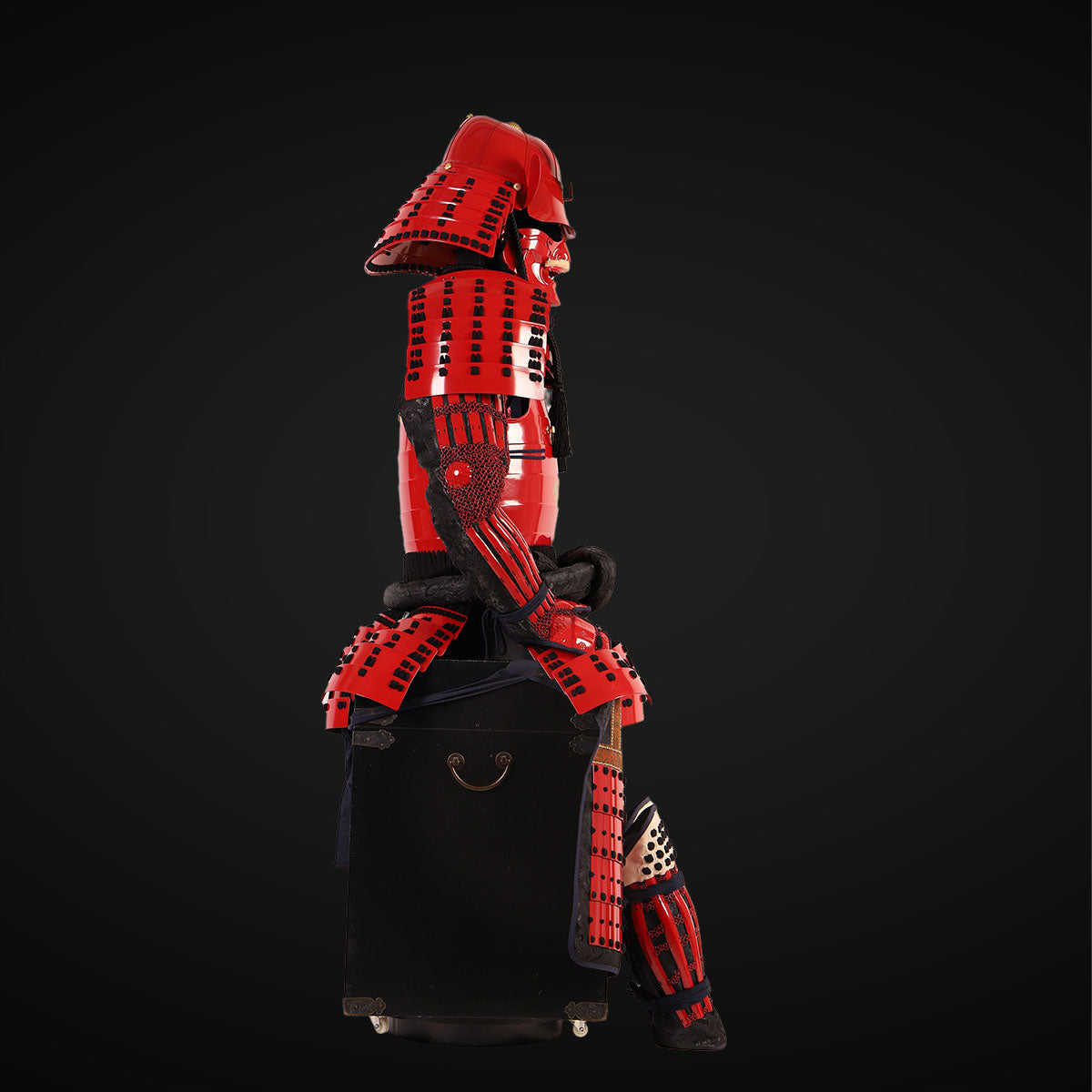 Handmade Takeda Clan Life-Size Yoroi,Japanese Samurai Armor with Red S ...