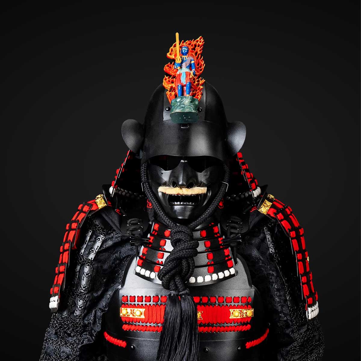 Handmade Black and Red Japanese Samurai Armor Set - Life-Size Yoroi ...