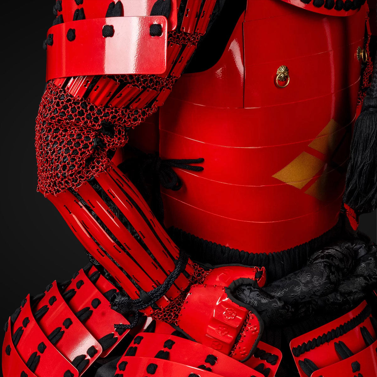 Handmade Red Masamune Date Japanese Samurai Armor,Life-Size Yoroi with ...