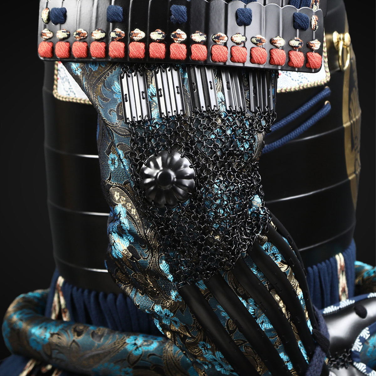 Handmade Tokugawa Clan Black,Blue Samurai Armor with Kuro Kuwagata Kab ...