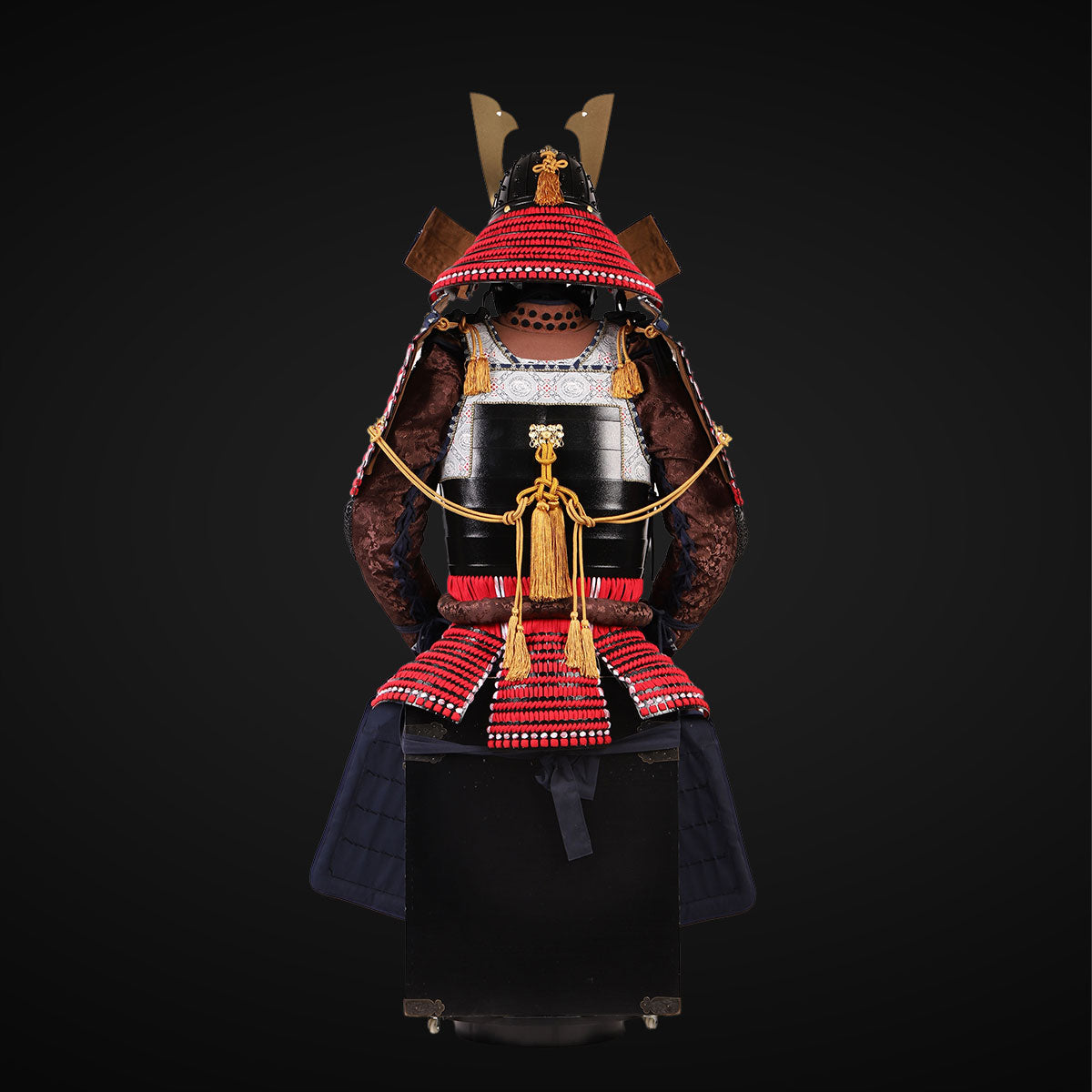 Handmade Life Size Yoroi,Takeda Clan Red Samurai Armor with Kuro Kuwag ...