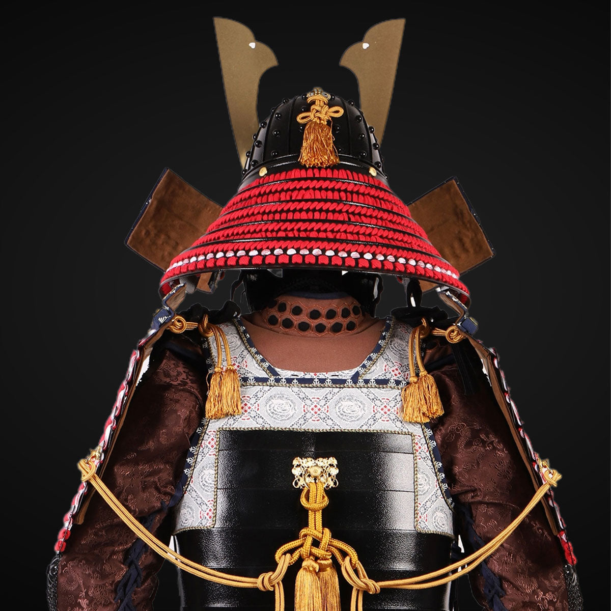Handmade Life Size Yoroi,Takeda Clan Red Samurai Armor with Kuro Kuwag ...