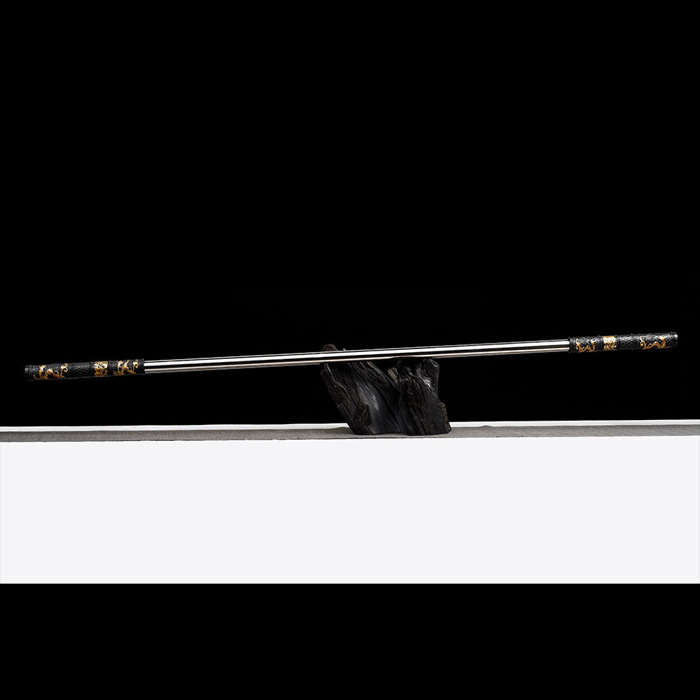 150cm Monkey King Staff Replica with Black-Gold Carved Alloy Fittings ...