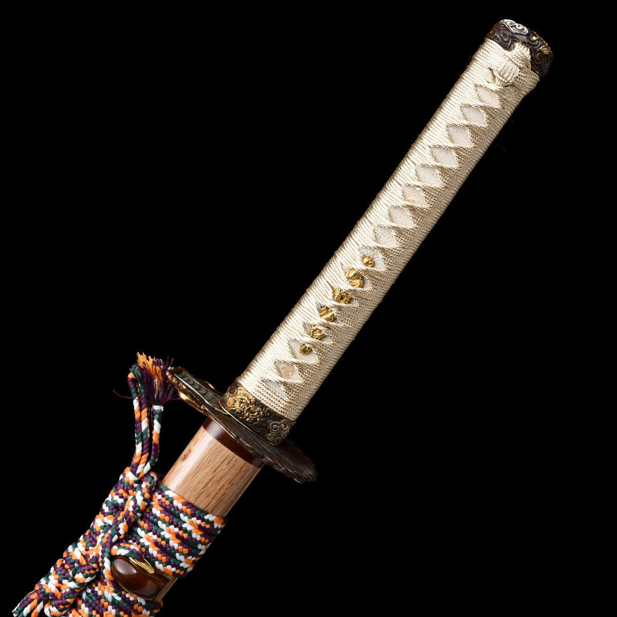 Dragon Scales T10 Forged Katana with Genuine Ray Skin & Gold-Silver ...