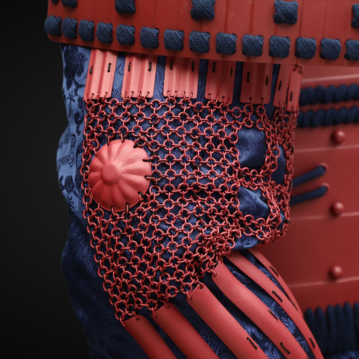 Handmade Tokugawa Clan Black & Blue Samurai Armor with Kuro Kuwagata H ...