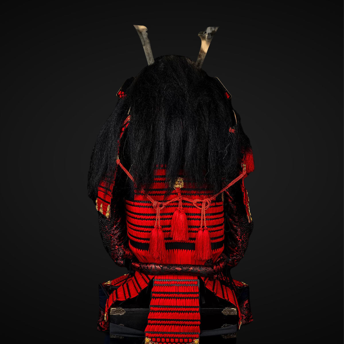 Handmade Kachi Red & Black Oda Clan Samurai Armor, Life Size Yoroi ...