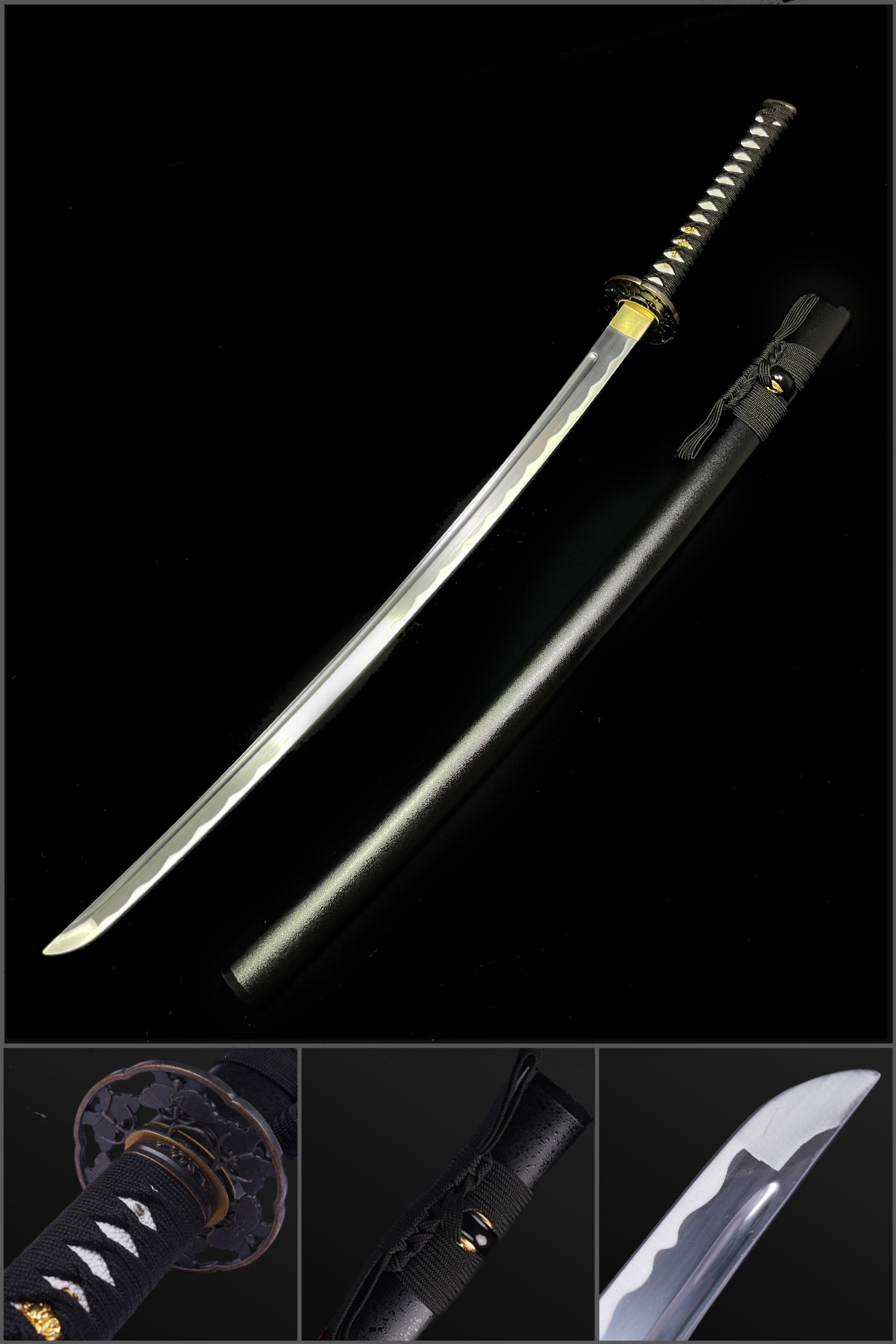 Hand Forged Japanese Iaito Practice Sword Carbon Blade Alloy Tsuba Uns ...