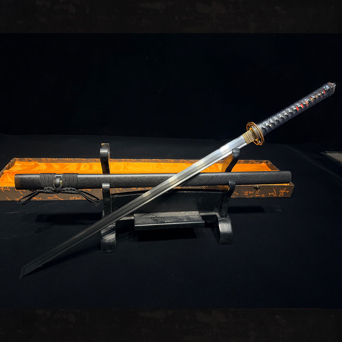 Hand Forged Japanese Ninja Sword Honsanmai Straight Blade Ninjato Kiri ...