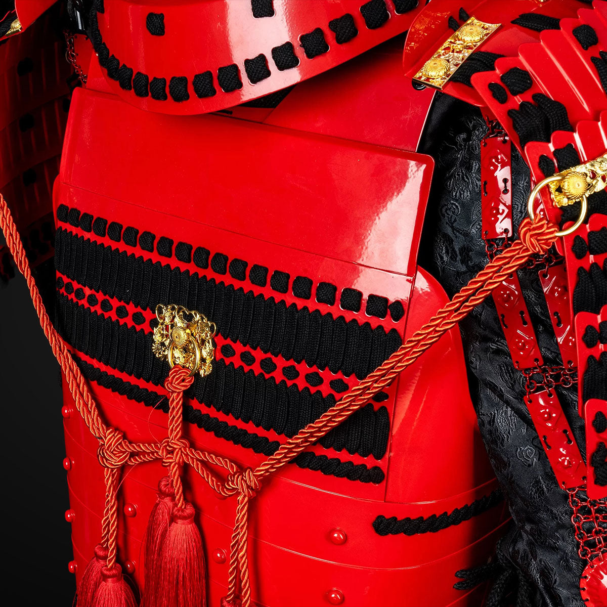 Handmade Tokugawa Clan Red Samurai Armor, Full-Size Yoroi, Japanese Wa ...