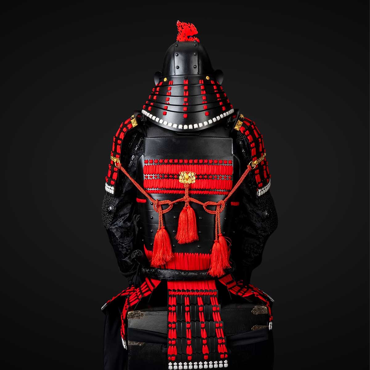 Handmade Black and Red Japanese Samurai Armor Set - Life-Size Yoroi ...