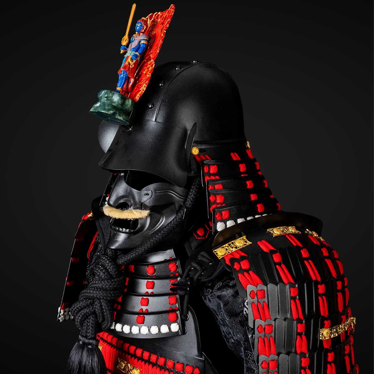 Handmade Black and Red Japanese Samurai Armor Set - Life-Size Yoroi ...