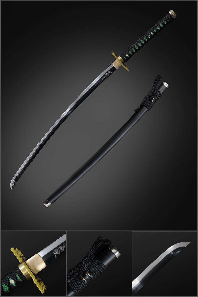 Hand-Forged Tokitou Muichirou Katana Replica – Demon Slayer Anime Swor ...