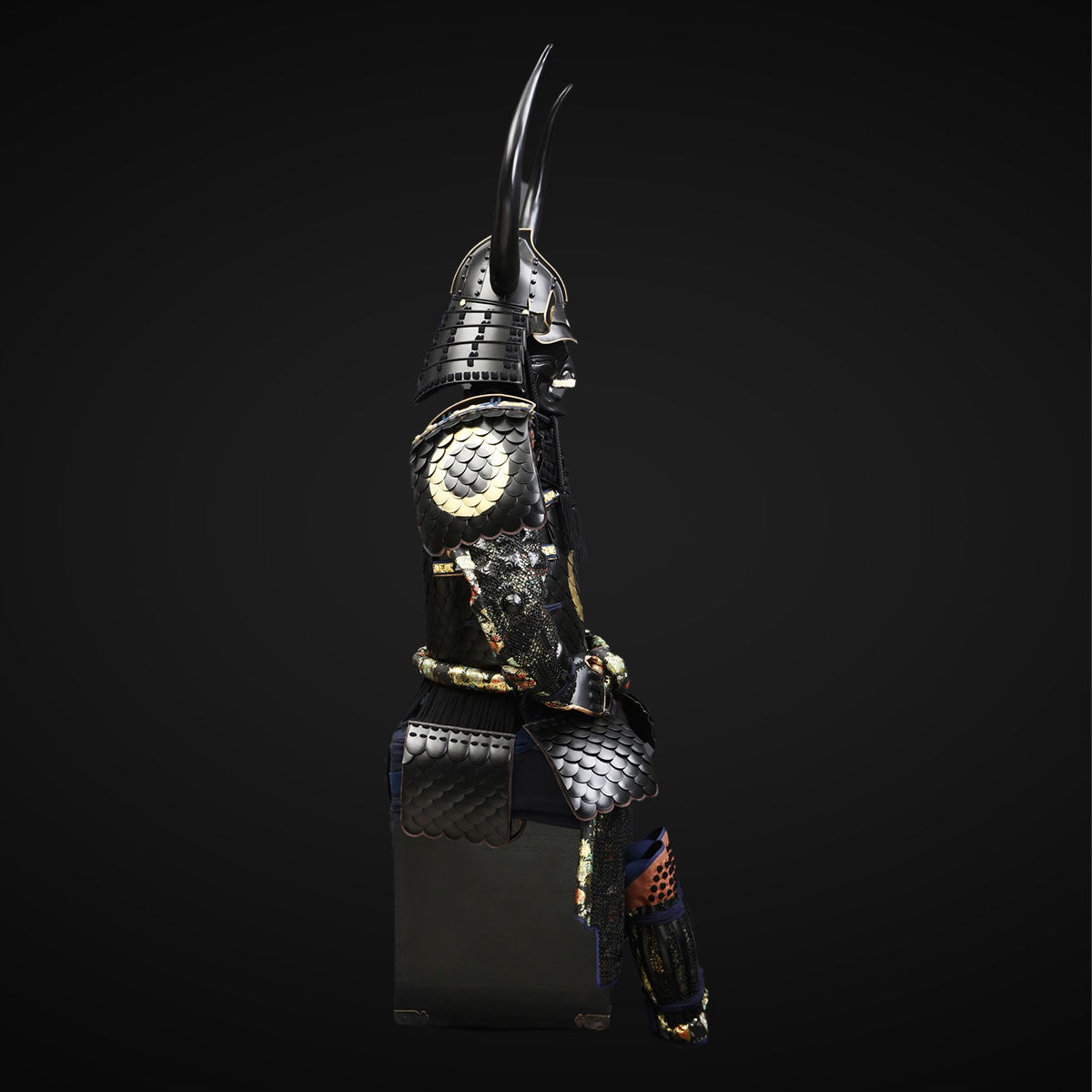 Handmade Life-Size Sanada Nobuyuki Clan Samurai Armor with Antlers ...