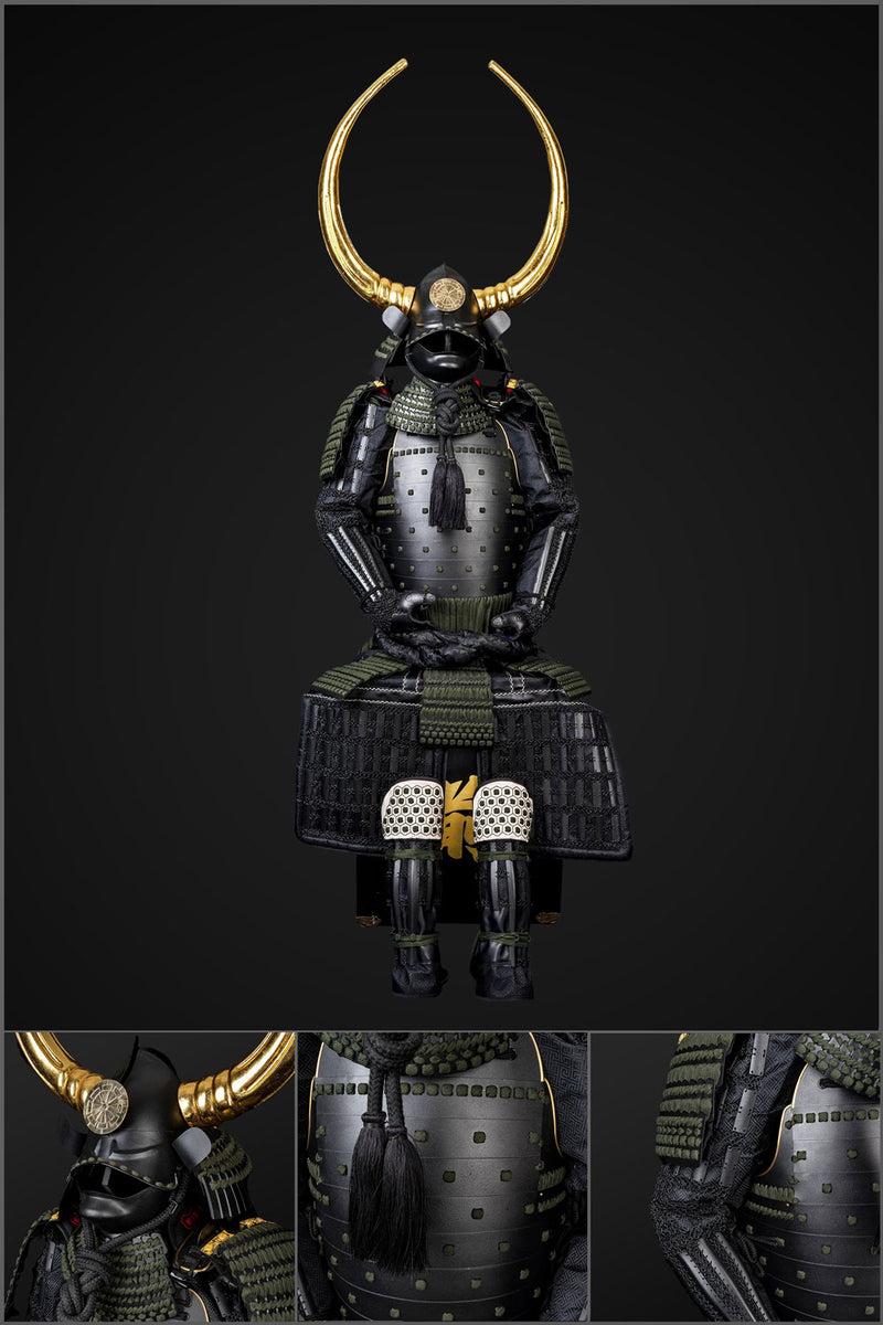 Handmade Life-Size Yoroi, Black Sanada Nobuyuki Samurai Armor Set ...