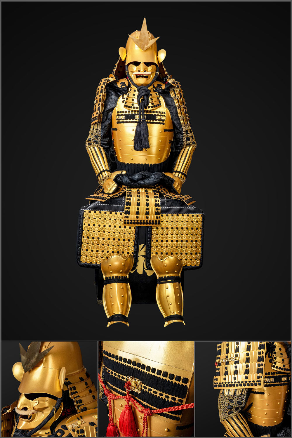 Handmade Life Sized Golden Japanese Samurai Armor Yoroi and Custom Fit ...