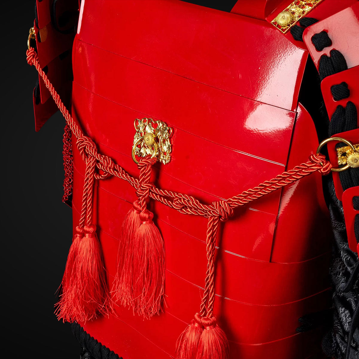 Handmade Red Masamune Date Japanese Samurai Armor,Life-Size Yoroi with ...