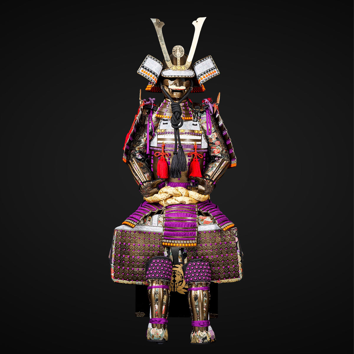 Handmade Life-Size Yoroi,Oda Clan Kachi Brown & Purple Samurai Armor ...
