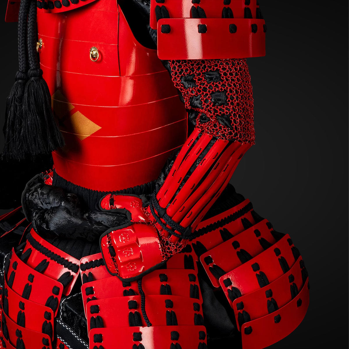 Handmade Red Masamune Date Japanese Samurai Armor,Life-Size Yoroi with ...