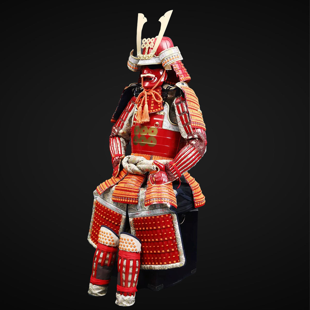 Handmade Life-Size Red Samurai Armor for Yukimura Sanada with Kuro Kuw ...
