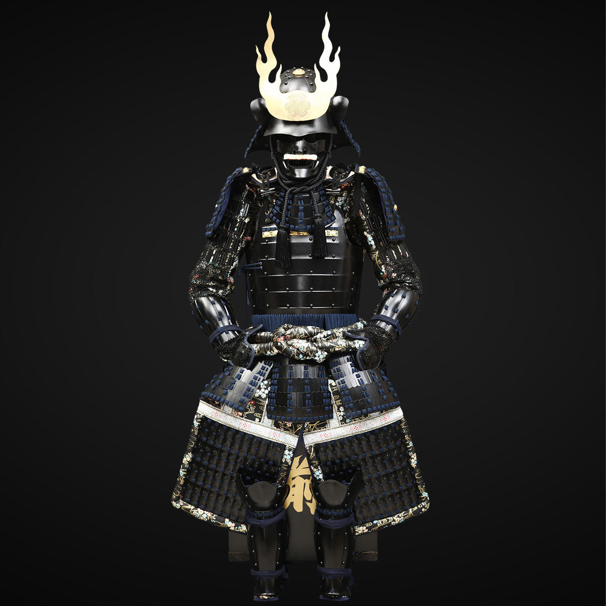 Handmade Life Size Yoroi,Tokugawa Clan Black Samurai Armor with Helmet ...