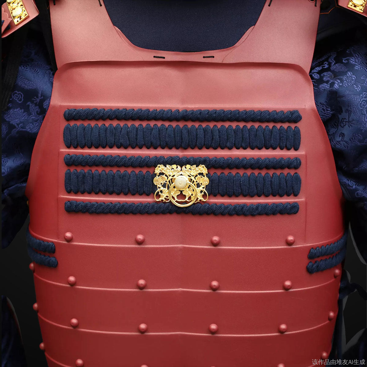 Handmade Tokugawa Clan Black & Blue Samurai Armor with Kuro Kuwagata H ...