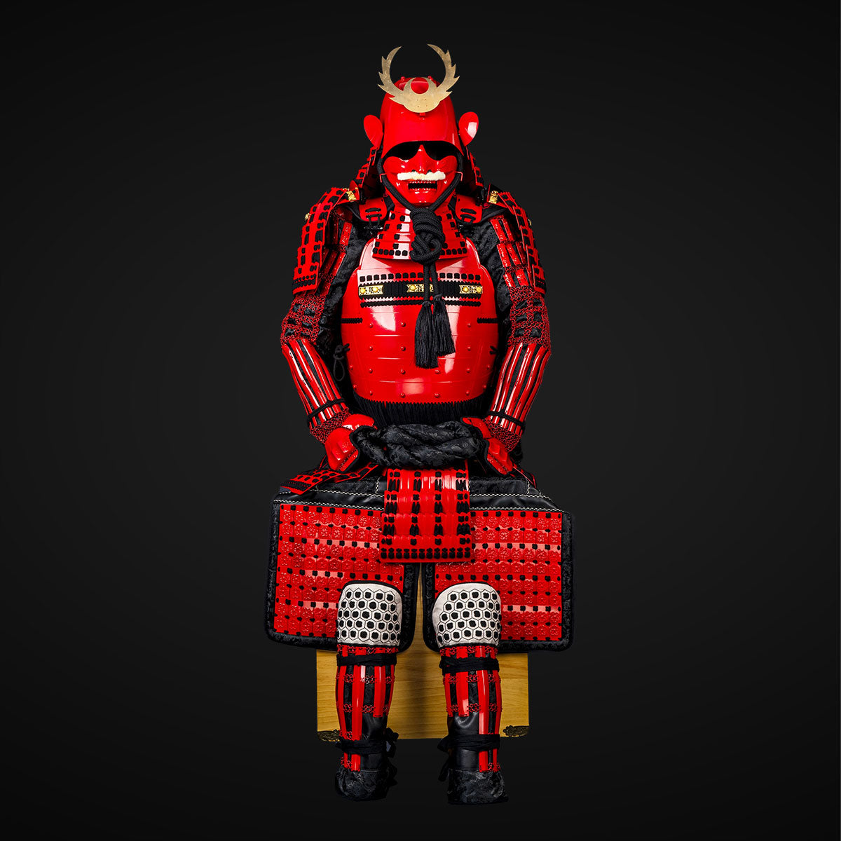 Handmade Tokugawa Clan Red Samurai Armor, Full-Size Yoroi, Japanese Wa ...