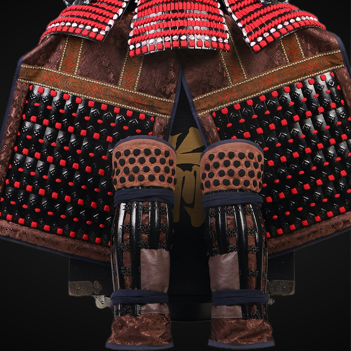 Handmade Life Size Yoroi,Takeda Clan Red Samurai Armor with Kuro Kuwag ...