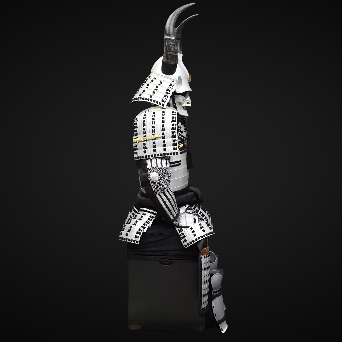 Handmade Life Size Yoroi,Silver Japanese Samurai Armor with Helmet ...