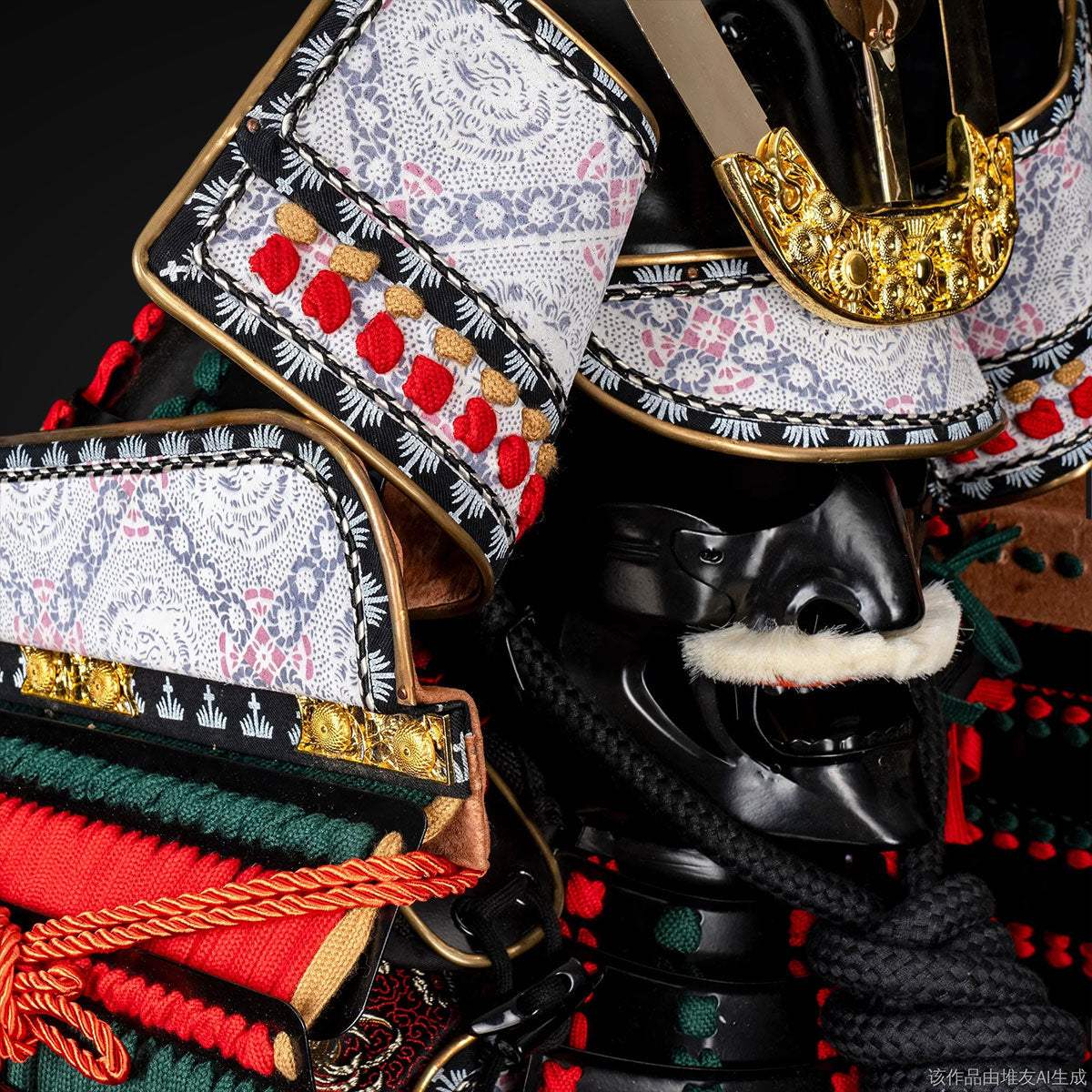 Handmade Oda Clan Red & Black Samurai Armor, Life-Size Yoroi with Helm ...