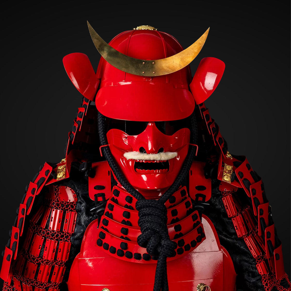 Handmade Red Masamune Date Japanese Samurai Armor,Life-Size Yoroi with ...