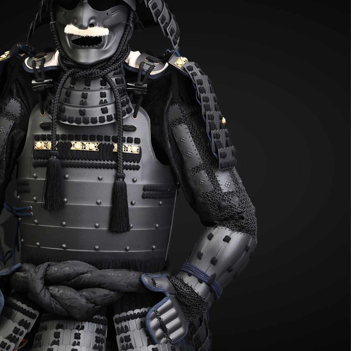 Handmade Black Samurai Armor with Bull Antlers Life Size Yoroi,Japanes ...