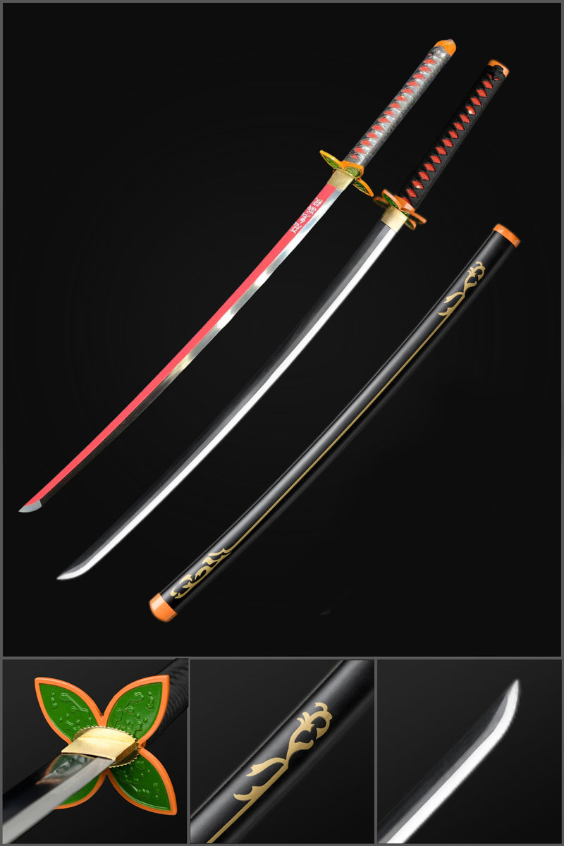 Demon Slayer Shinobu Kocho Katana - 1095 Steel, Black or Pink Blade ...