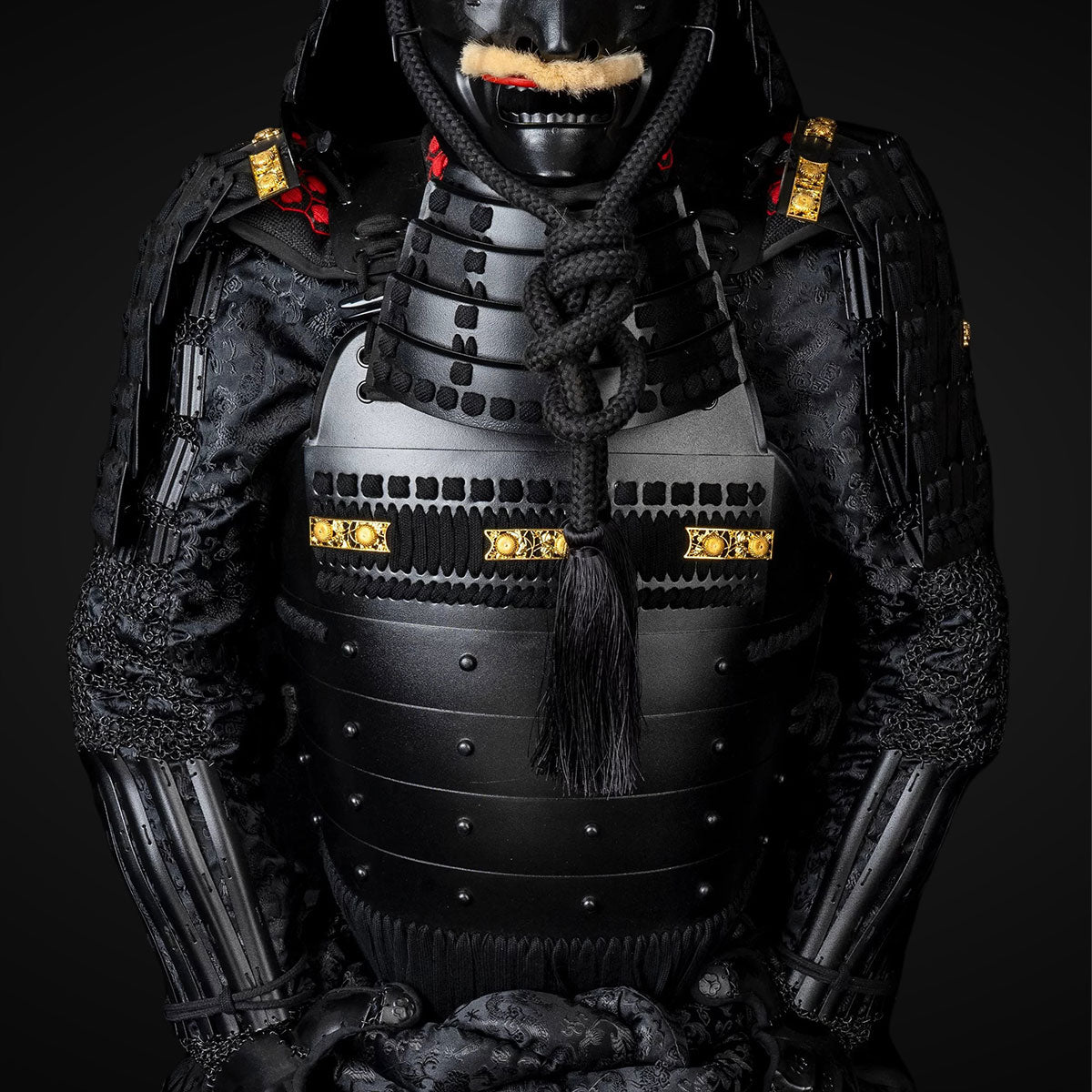 Handmade Sanada Nobuyuki Clan Life-Size Black Samurai Armor Yoroi ...