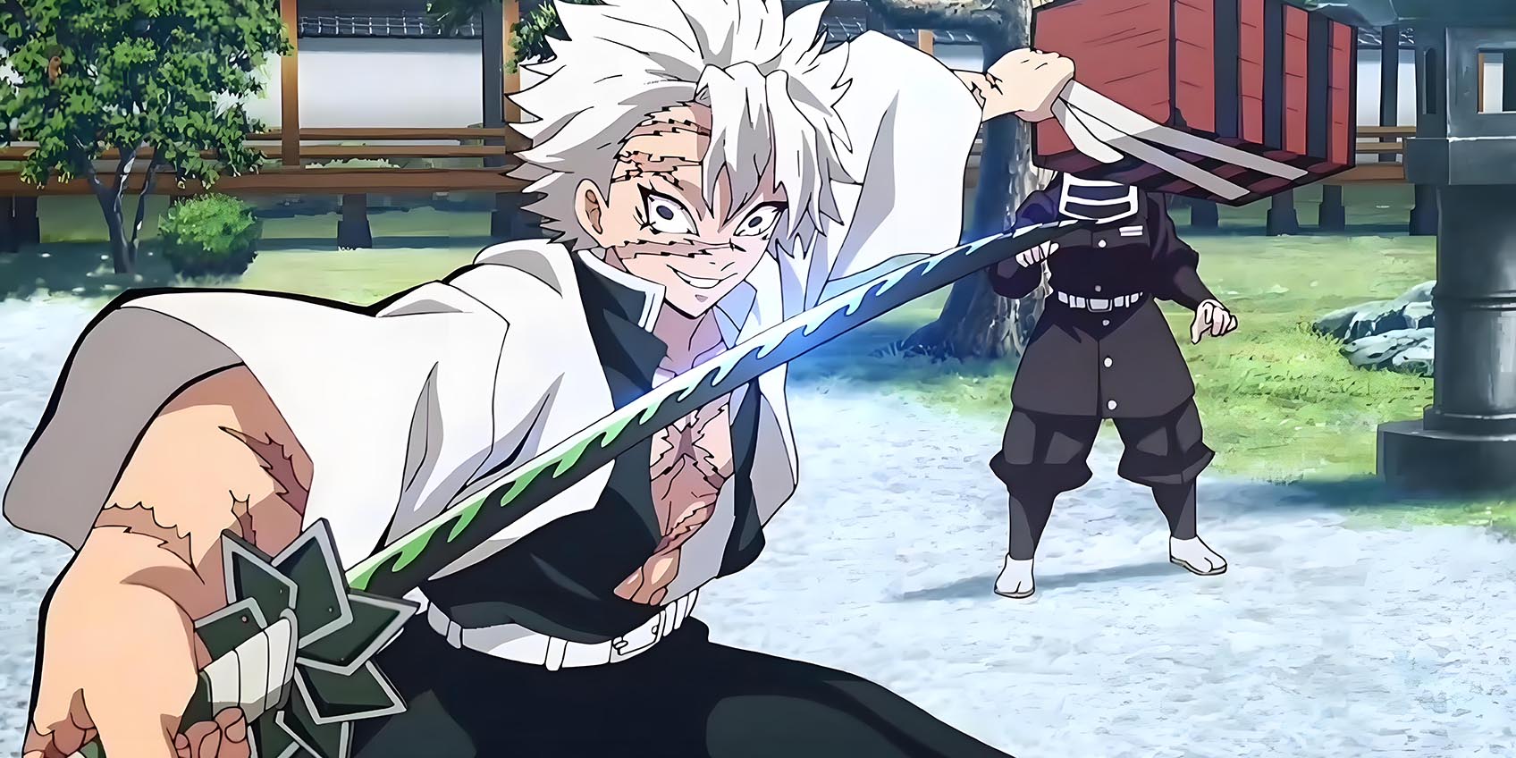 1095 High Carbon Steel Black Demon Slayer Sanemi Shinazugawa Nichirin ...