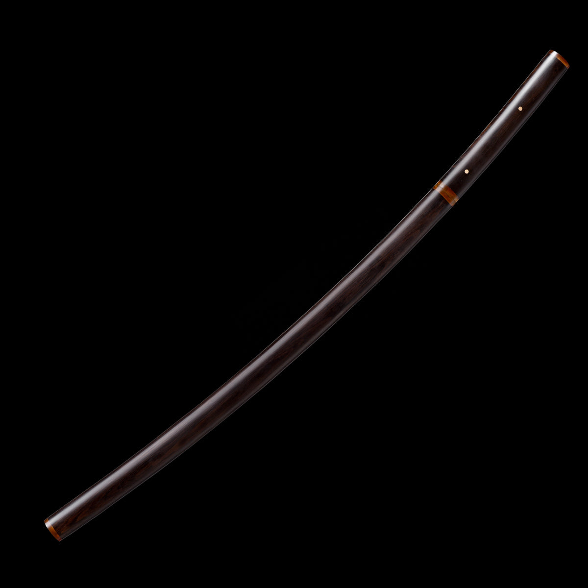 Ebony Wood Saya Katana Laido with T10 Forged Blade, Copper Guard, and ...