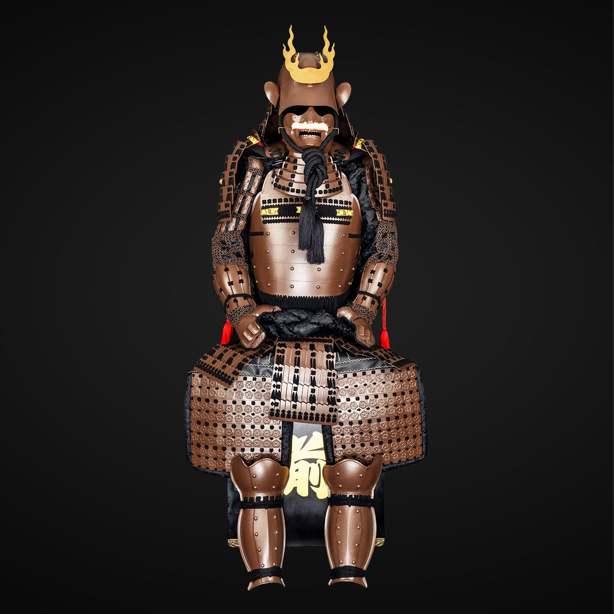 Handmade Life-Size Tokugawa Clan Samurai Armor – Brown Yoroi– COOLKATANA